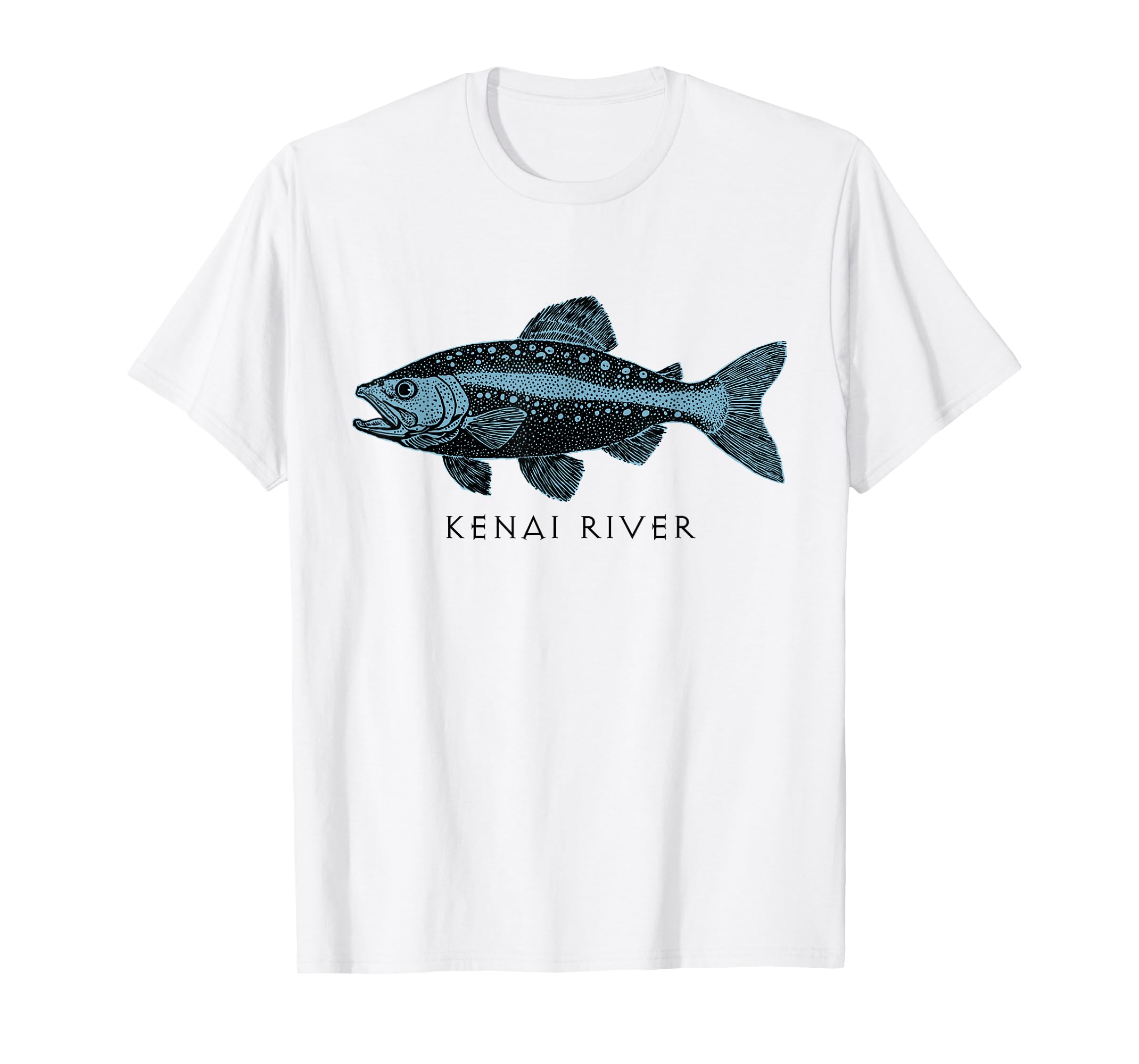 Kenai River Alaska Salmon Fish Art Fishing Kenai Peninsula T-Shirt ...